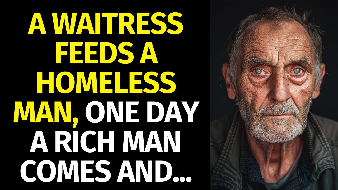A waitress feeds a homeless man, one day a rich man comes and... - YouTube