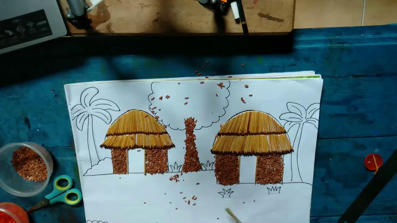 seni kolase #fineartlearning - YouTube