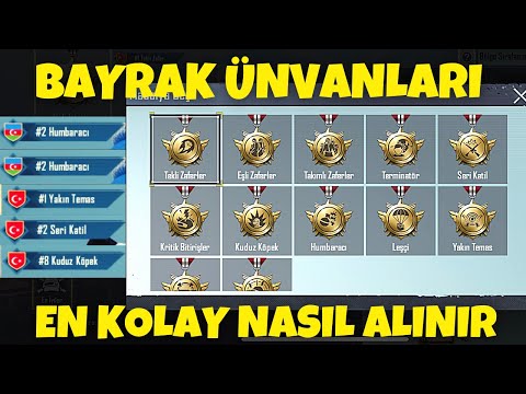 EN KOLAY BAYRAK ÜNVANLARI NASIL ALINIR | KUDUZ KÖPEK SERİ KATİL AVCI LEŞÇİ | PUBG Mobile