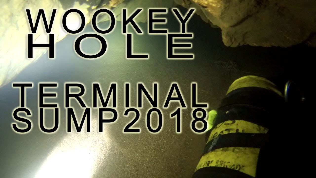 Sidemount rebreather cave diving in Wookey Hole in the final sump (70m ...