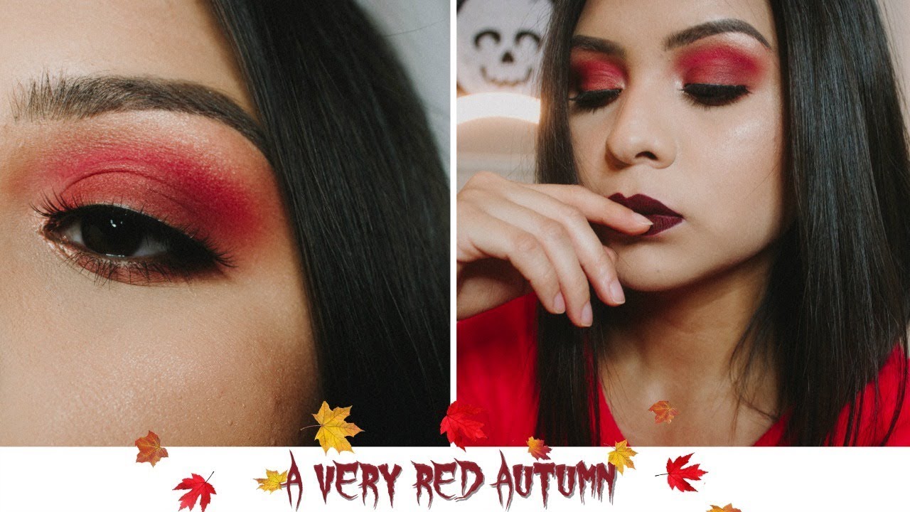Red Eyes for Fall! Makeup Tutorial - YouTube