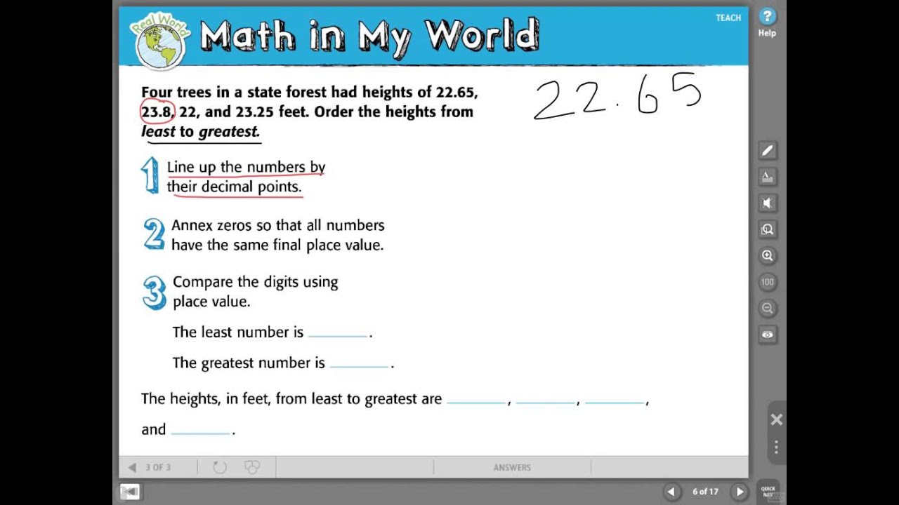 Order Whole Numbers and Decimals - YouTube