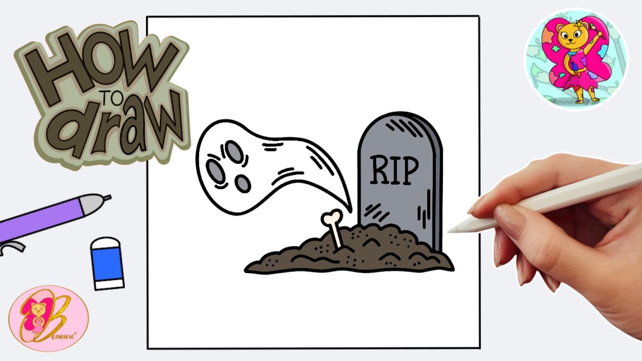 How to draw a Graveyard - YouTube