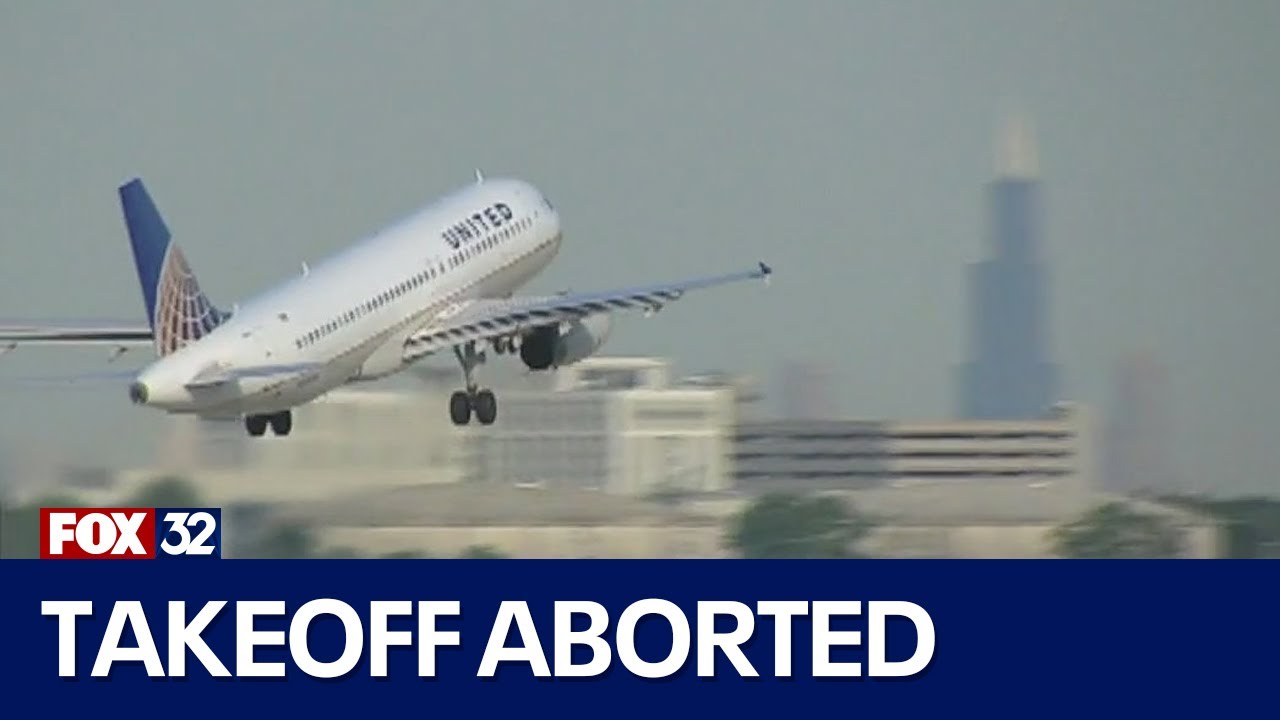 United flight aborts takeoff at O’Hare Airport - YouTube