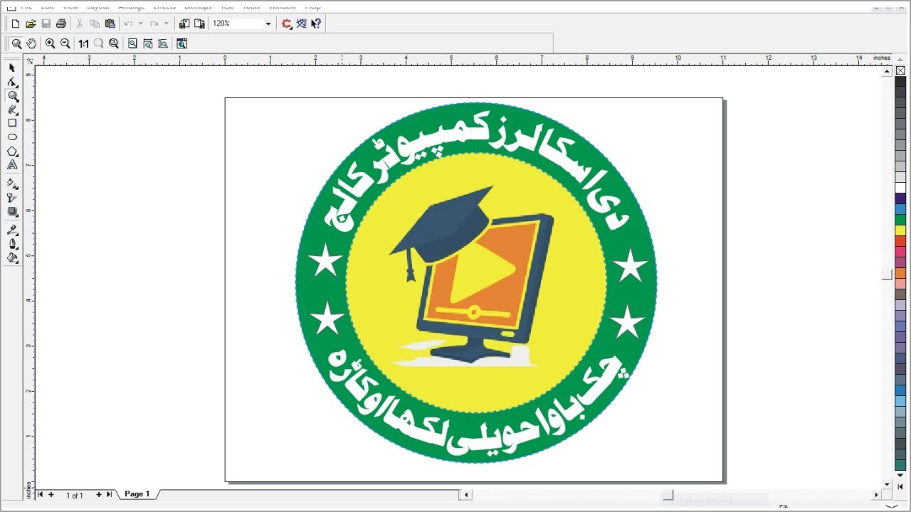 how to Create round text logo | coreldraw round logo design | logo ...
