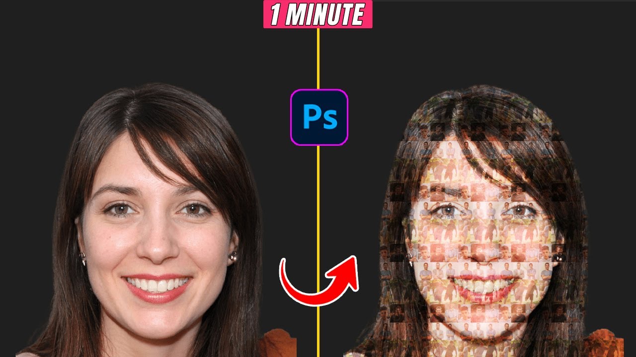 Photoshop Tutorial | Create a mosaic portrait effect using photoshop ...
