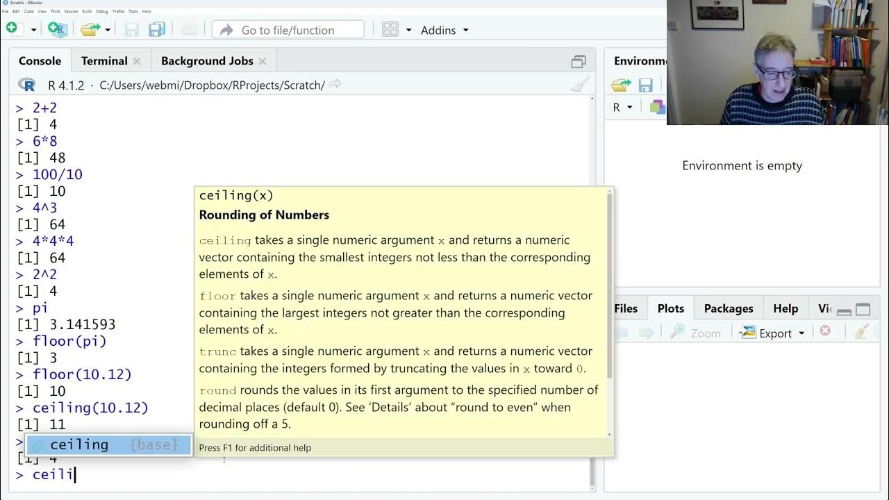 Familiarization with R: Using R as a calculator - YouTube