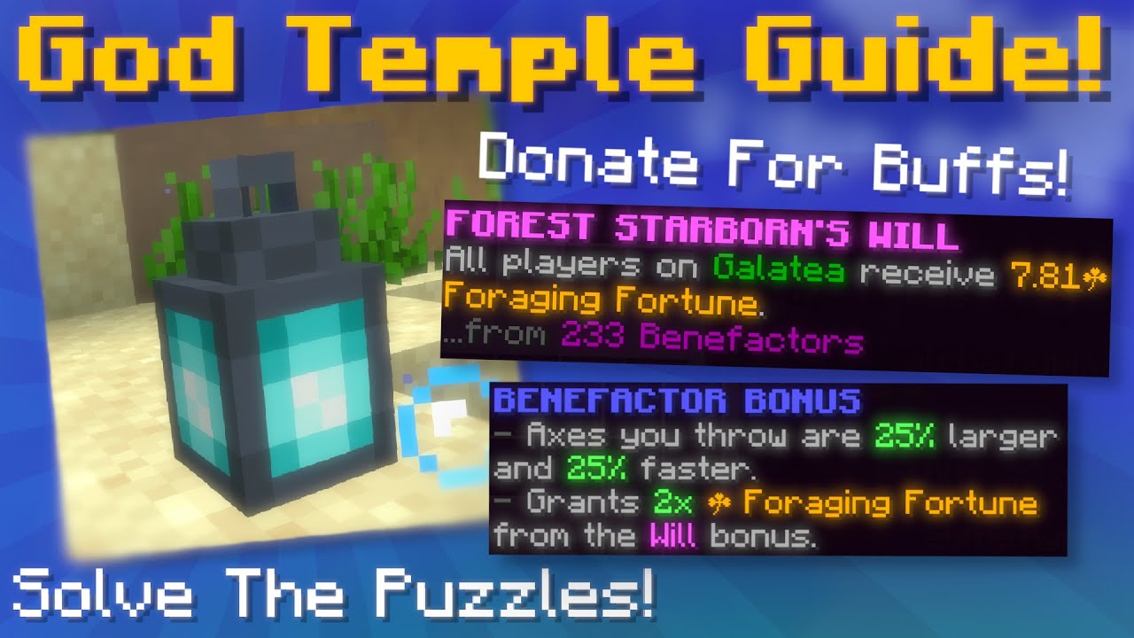Skyblock God Temples Full Guide! Unlock Buffs! Puzzle Solution + More! (Hypixel Skyblock) - YouTube