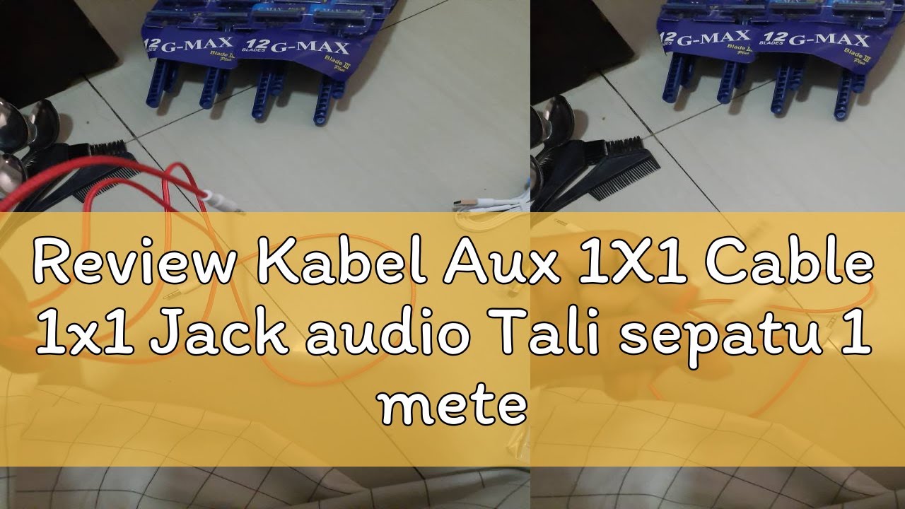 Review Kabel Aux 1X1 Cable 1x1 Jack audio Tali sepatu 1 meter - YouTube