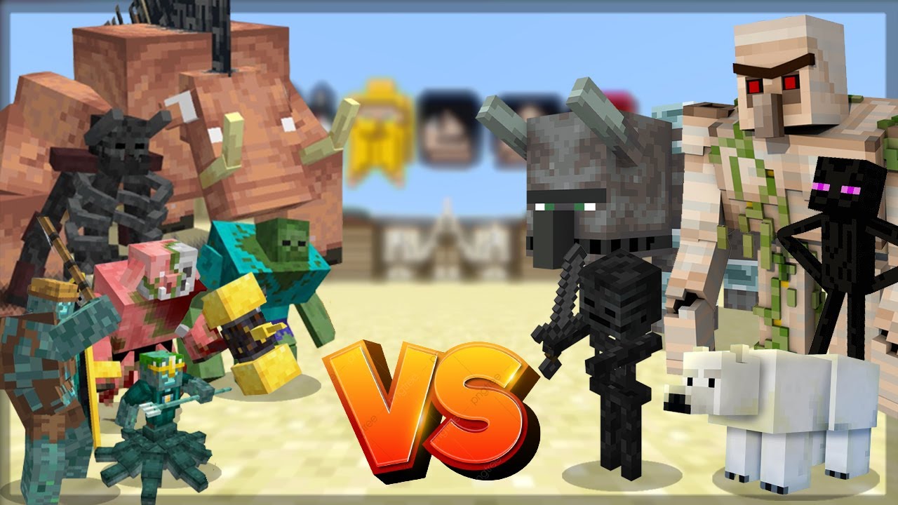 Minecraft: MUTANTES VS 5 MINECRAFT MOBS ! - BATALHA DE MOBS - YouTube