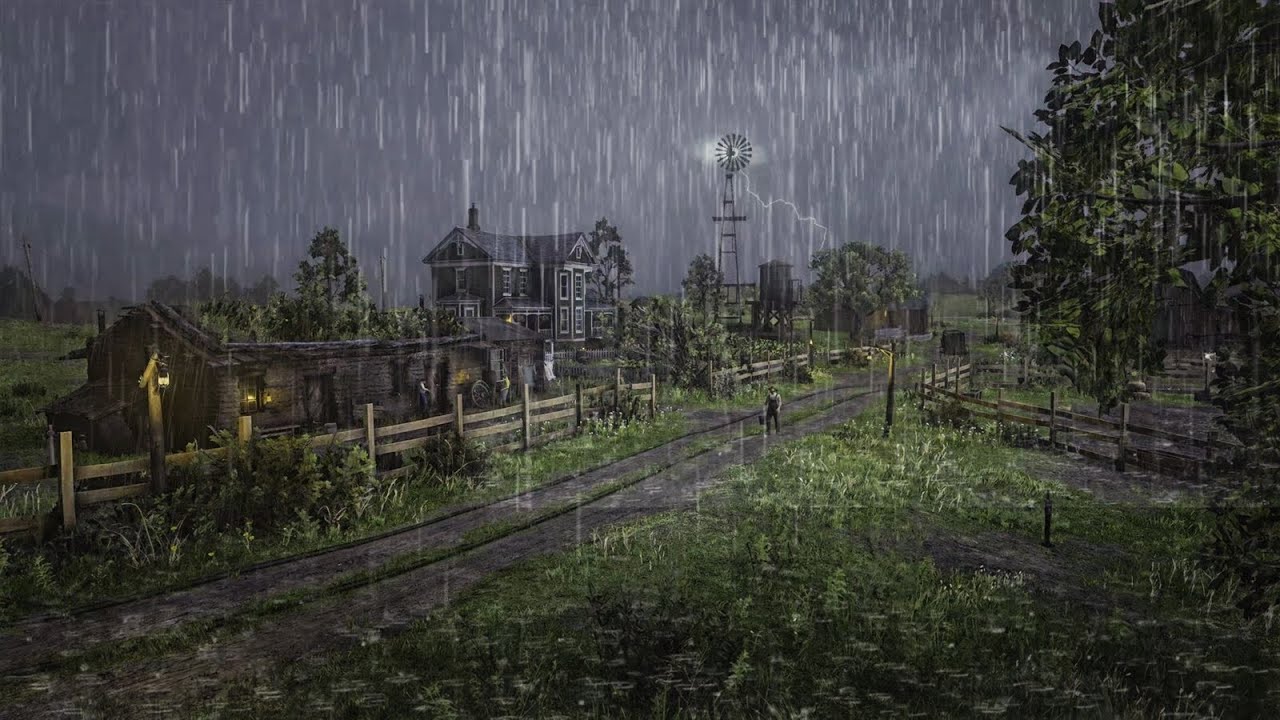 Rainy Weather at the Ranch Esmerald: Peace and Serenity |ASMR RDR2 ...