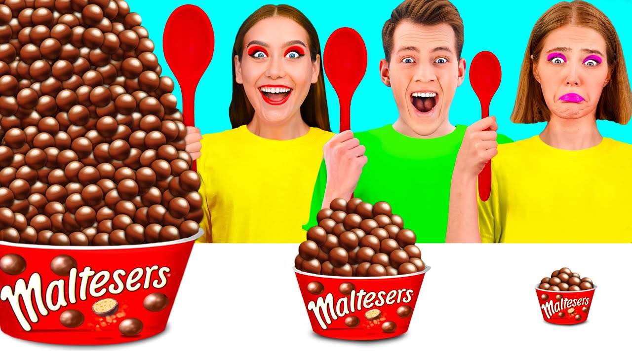 बिग, मध्यम और छोटी प्लेट चुनौती | मजेदार रसोई युद्ध Fun Fun Challenge ...