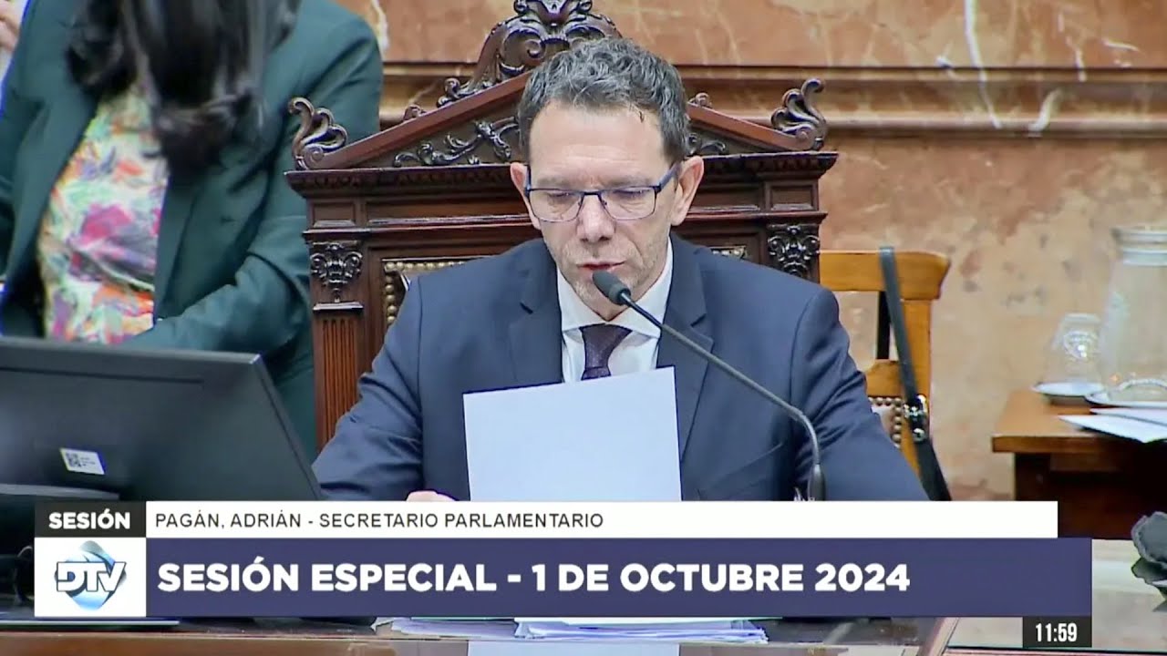 Secretario Parlamentario, Pagán, Adrián - Sesión Especial 01-10-2024 ...