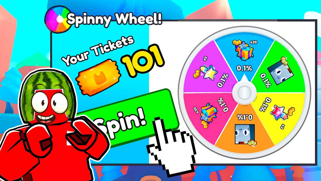 Opening 100 SPINNING WHEELS In Pet Simulator 99 - YouTube