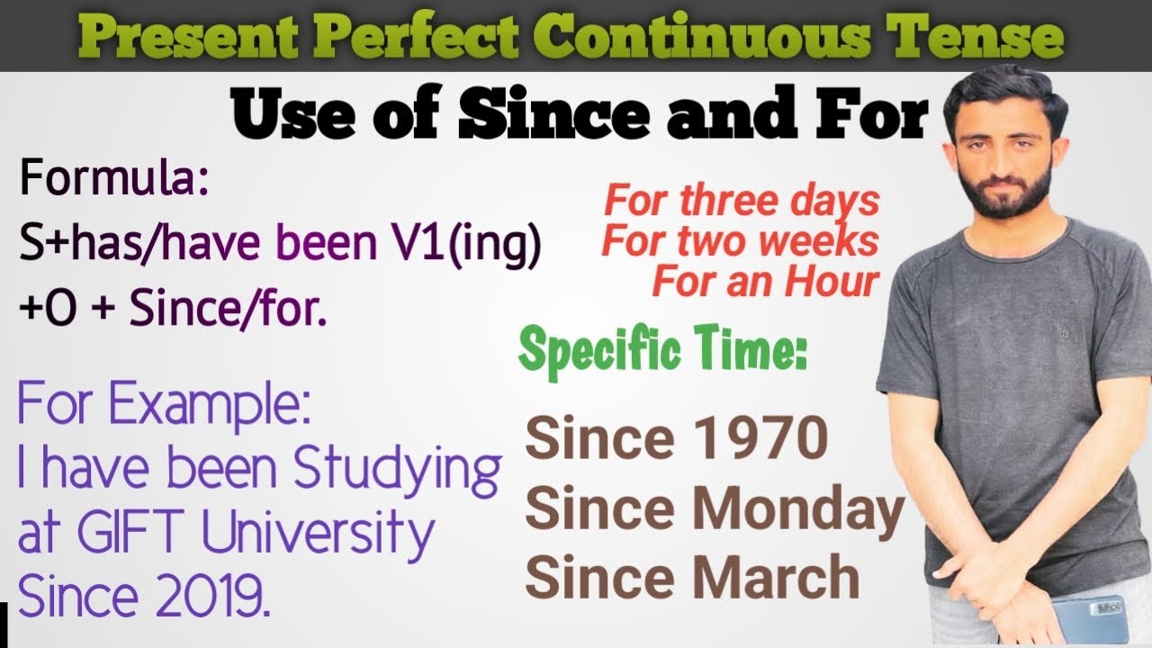 Present Perfect Continuous Tense || Use of Since/For in Sentences - YouTube