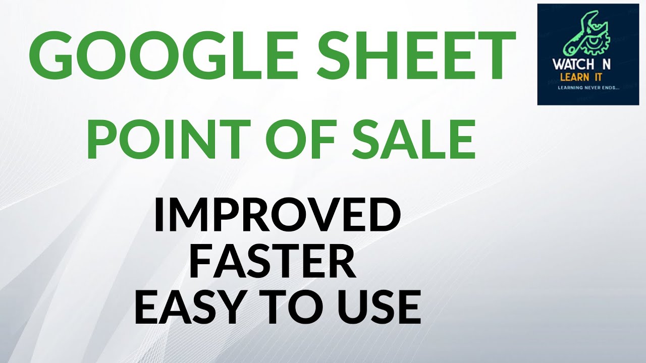 Google Sheet Point of Sale - YouTube
