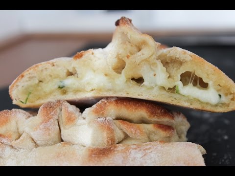 How To Make Calzone Garlic Bread With Cheese - By One Kitchen Episode 97