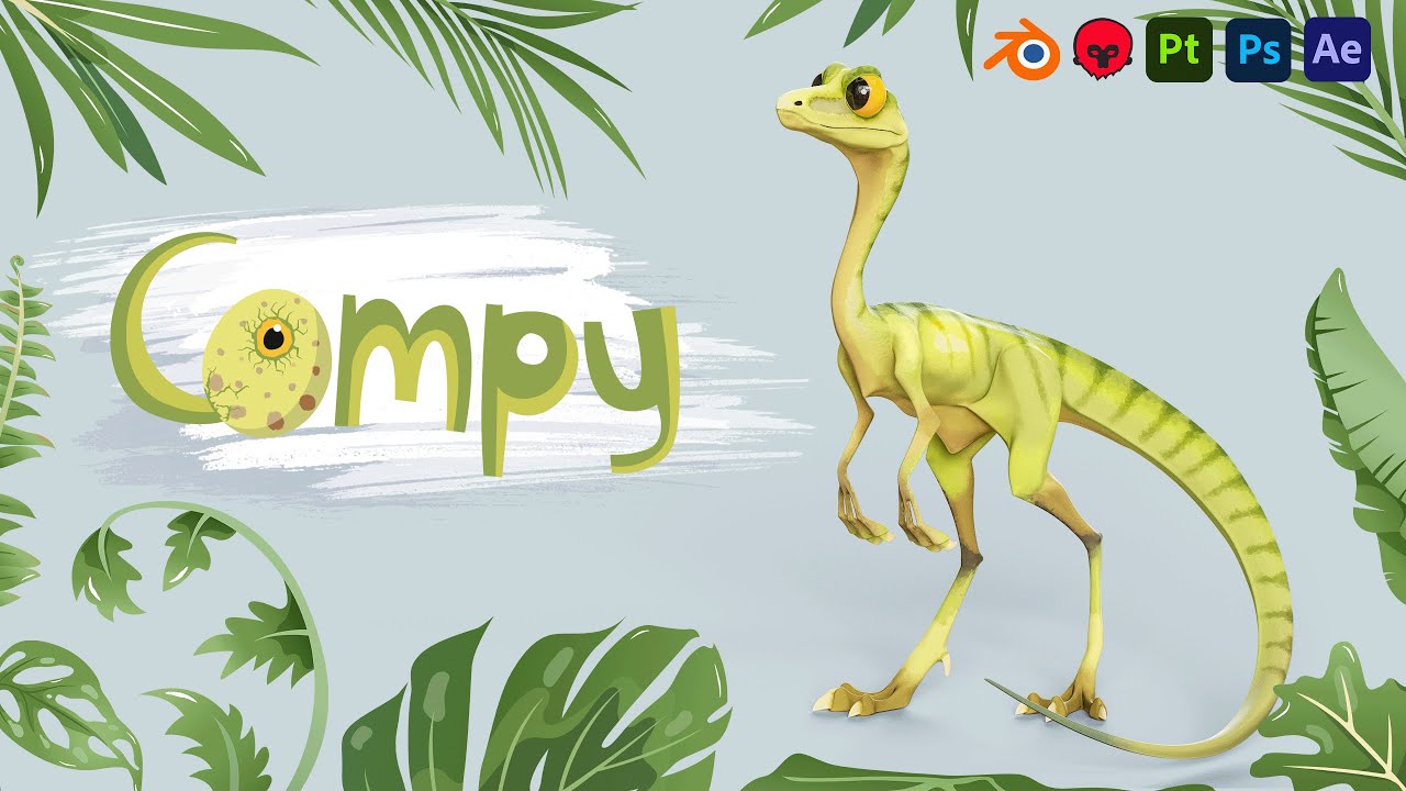 Compy Dinosaur 3D Character Teaser - YouTube