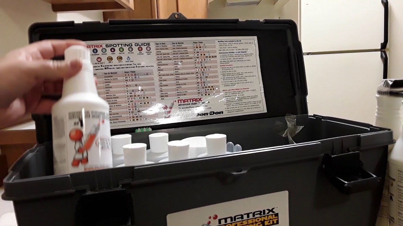 Introduction to spot cleaning part 2- the Matrix kit continued - YouTube