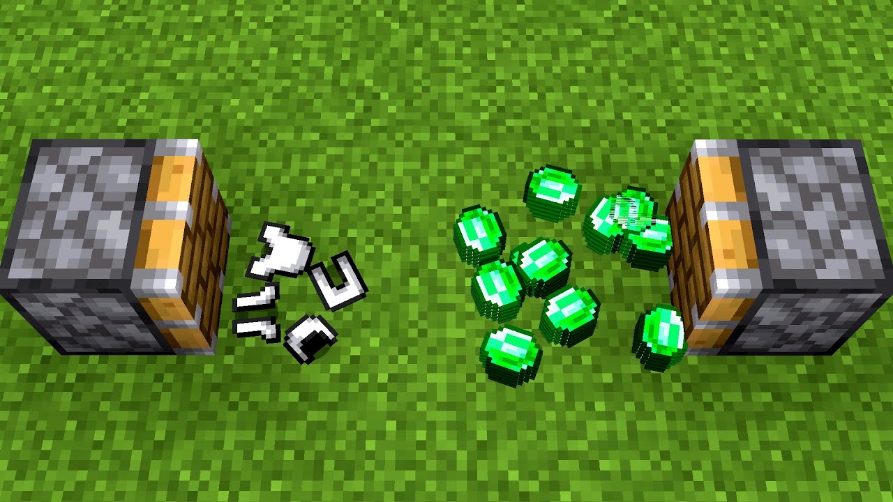 all iron armor + emeralds = ??? - YouTube