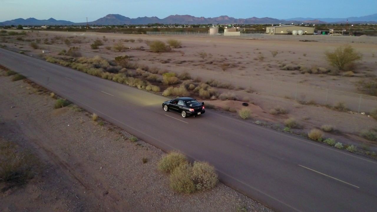 DJI Mavic Auto Follow Subaru STI - YouTube