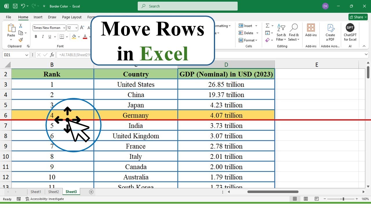 Drag and Move Rows in Excel Without Breaking Your Data - YouTube