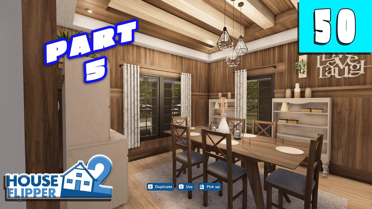 GOING ALL WOOD FOR THE DINING ROOM FINISH - HOUSE FLIPPER 2 - YouTube