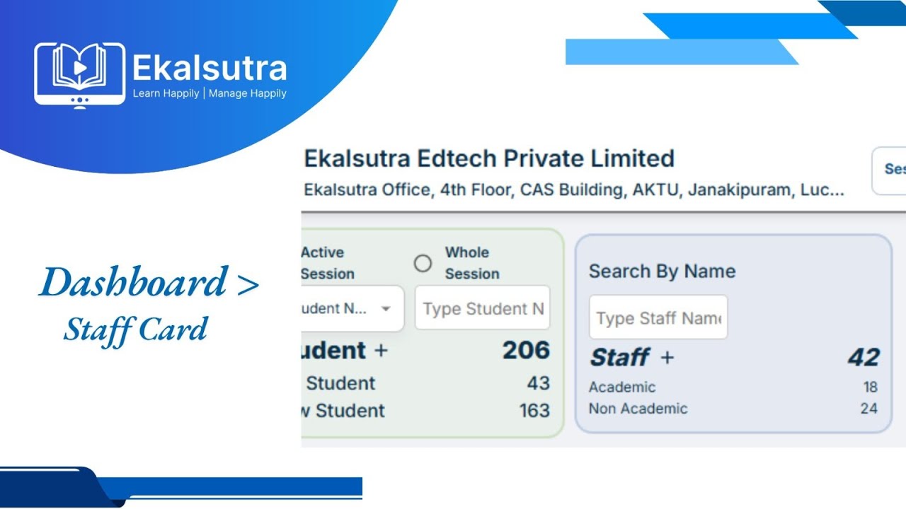 Dashboard || Staff Card || - YouTube