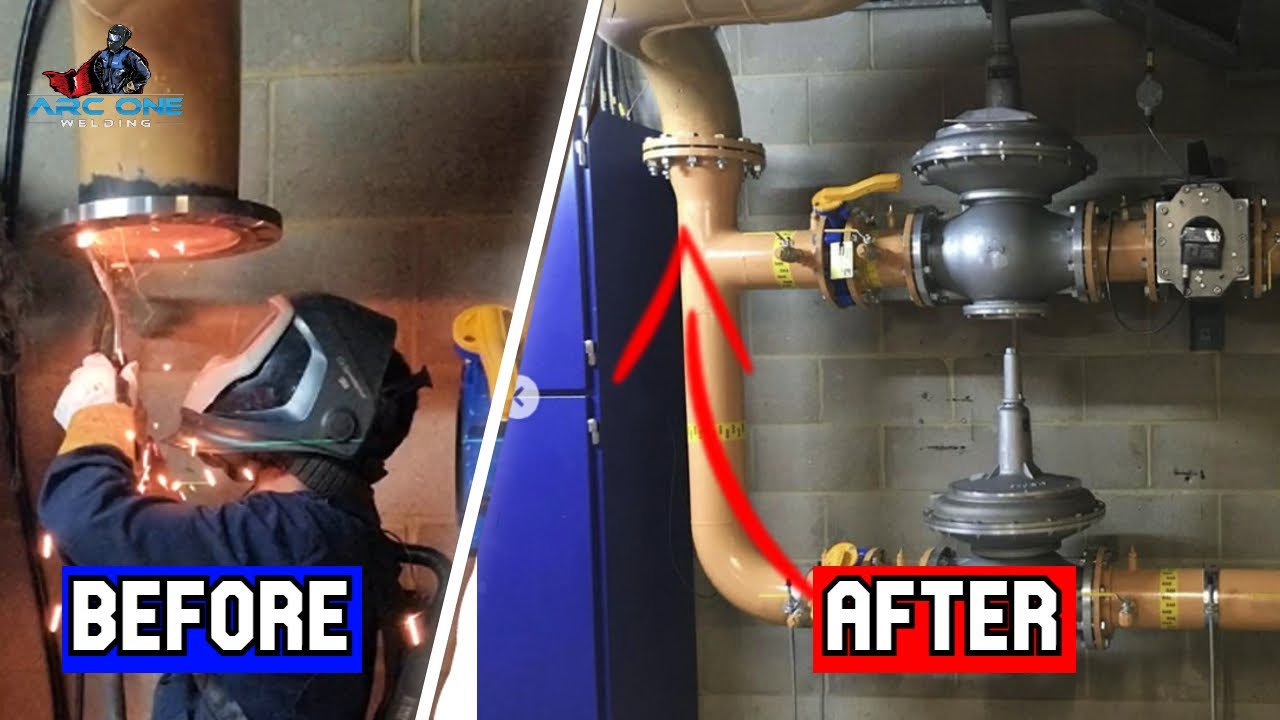 Welding Gas Pipes On Site - YouTube