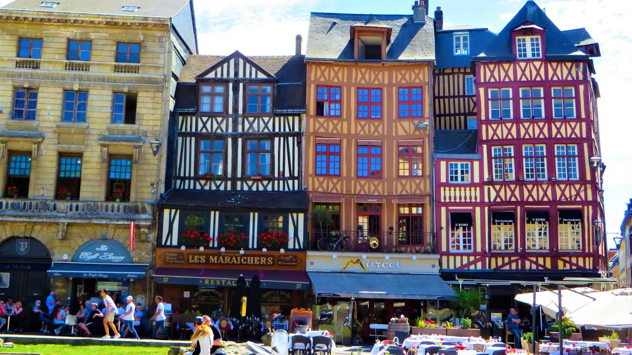Rouen, France - Charming old town area - YouTube