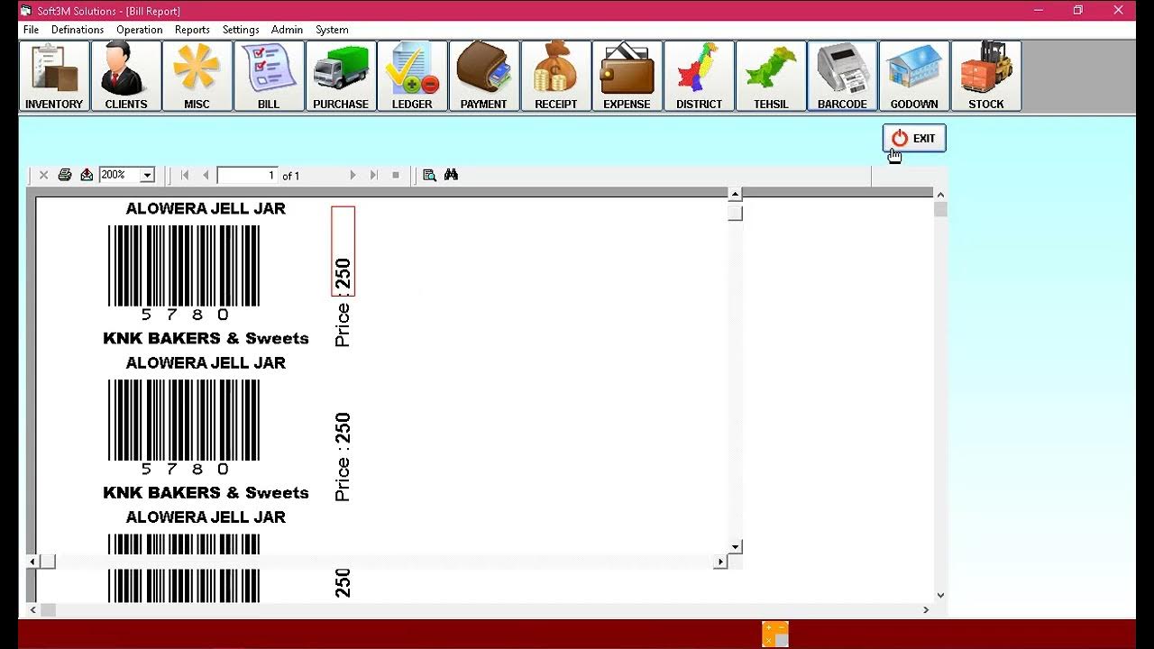 Barcode in point of sale POS software. barcode kaise banaye - YouTube