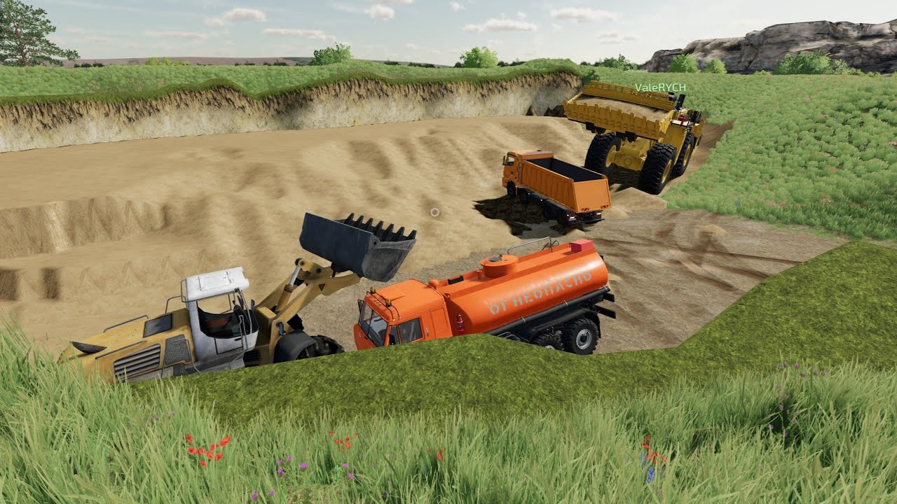 Занялись Добычей Песка, Гравия и Дерева В Farming Simulator 22 - YouTube