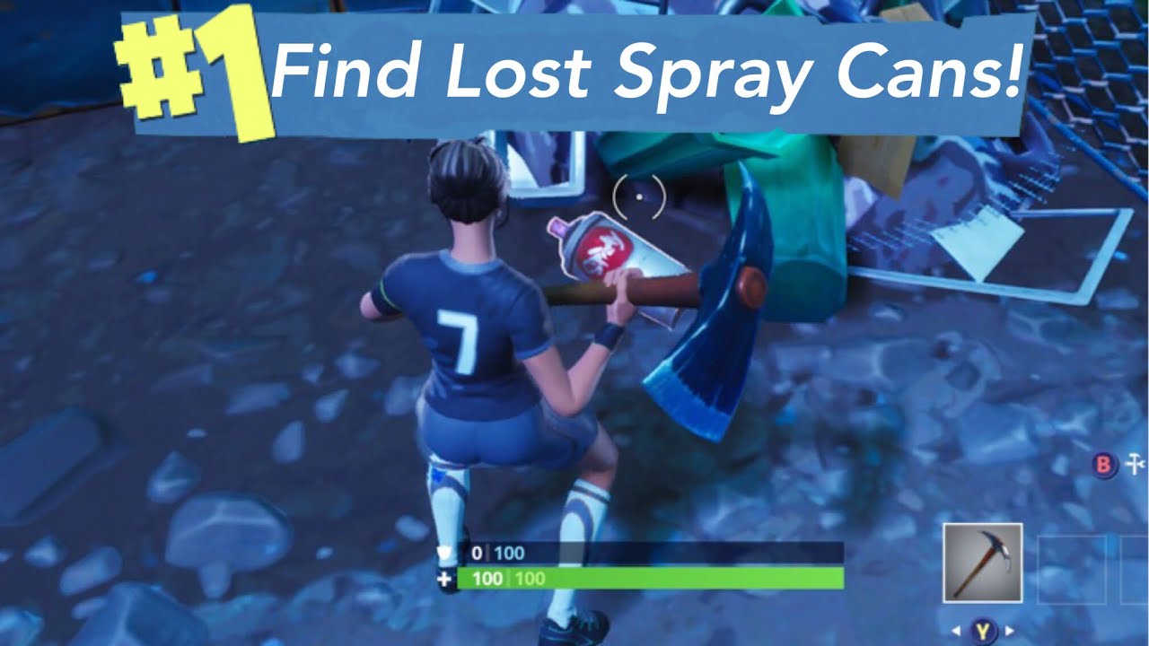 Find Lost Spray Cans (Spray&Spray All 5 Locations FORTNITE CHALLENGES ...