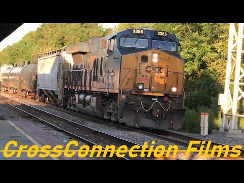 CSXT 3355 ET44AH Lead M652-07 SB Across The Diamond in Selma NC W/3427 ET44AH On The Rear - YouTube