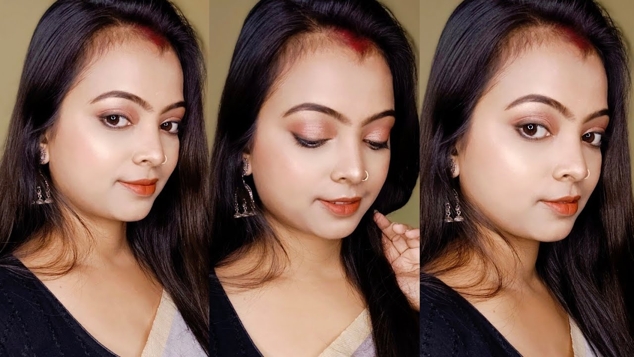 Simple And Glossy Makeup Tutorial / Simple And Glossy Look For Winter - YouTube