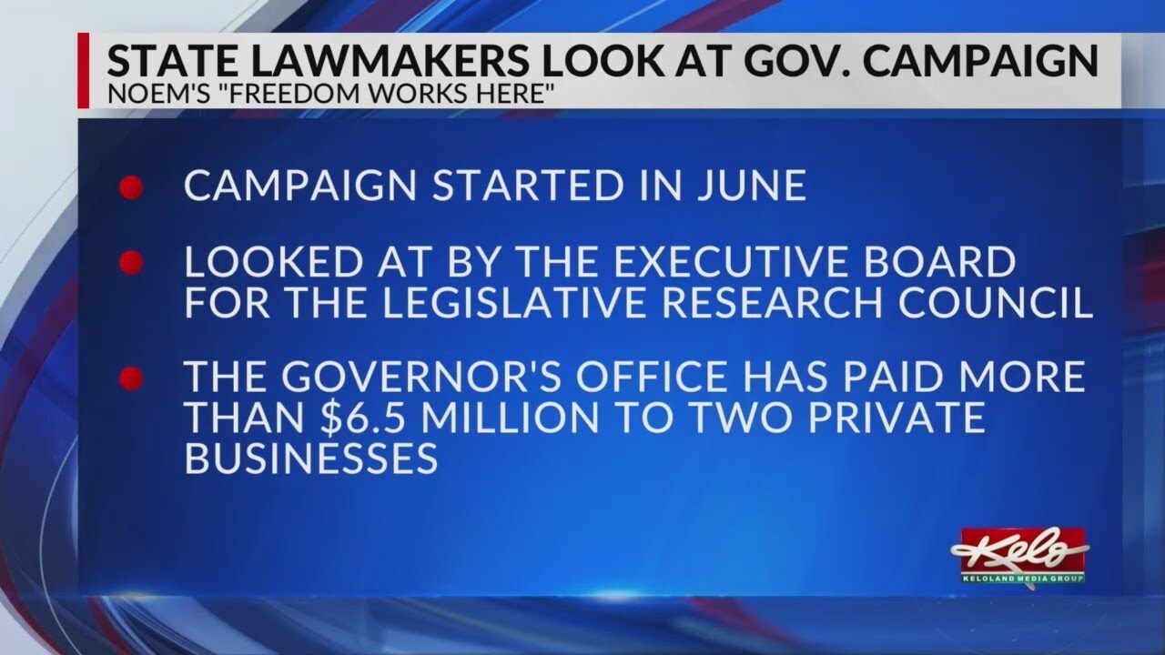 Lawmakers to examine Gov. Kristi Noem’s ‘Freedom Works Here’ campaign - YouTube