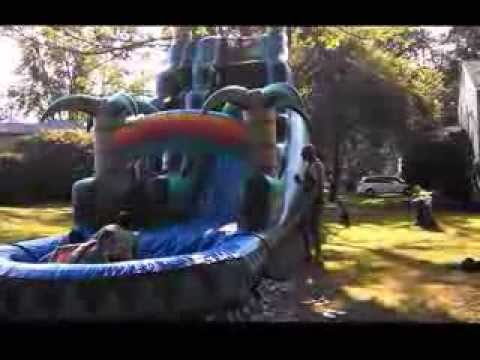 Fat Kid Falls Down Water Slide - YouTube