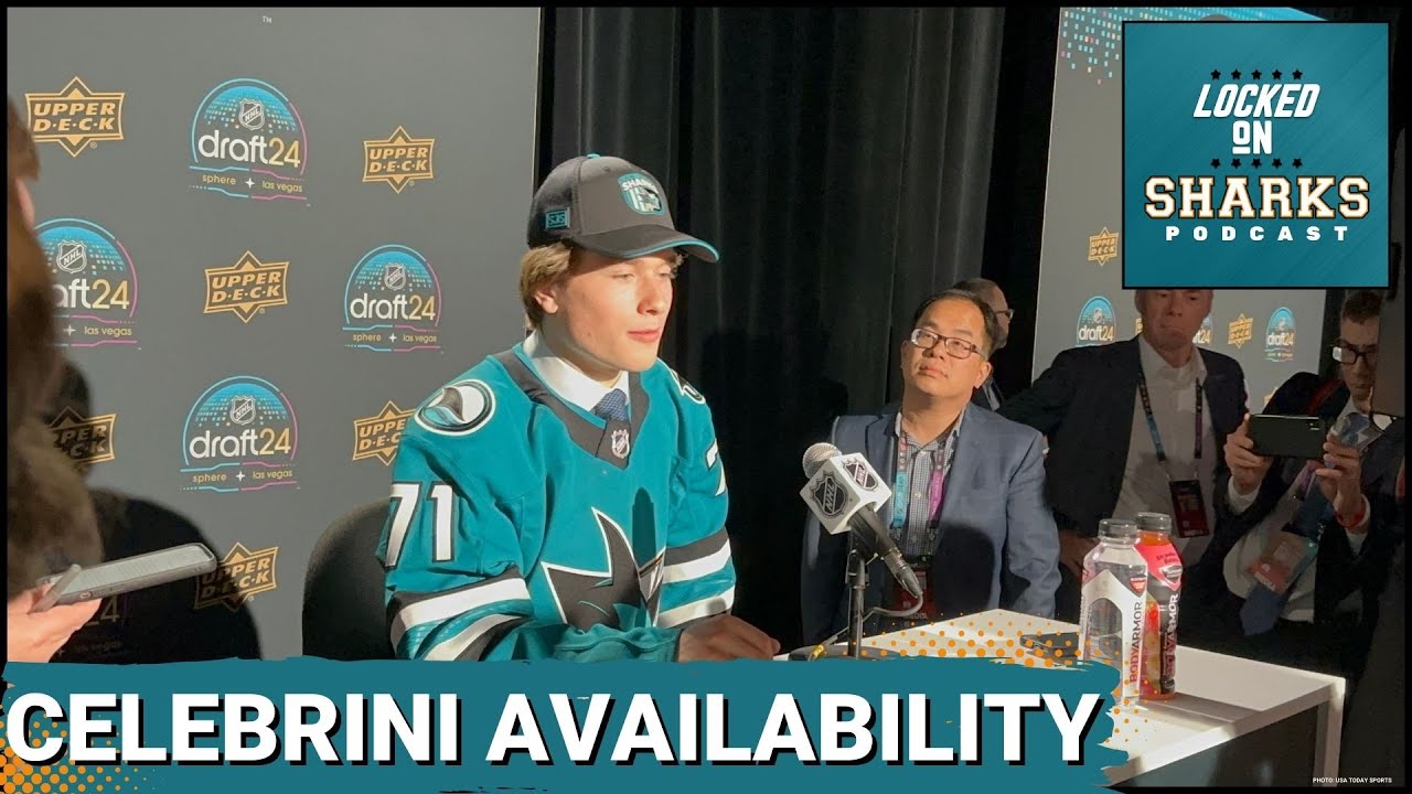 Macklin Celebrini's First Media Availability As A San Jose Shark - YouTube