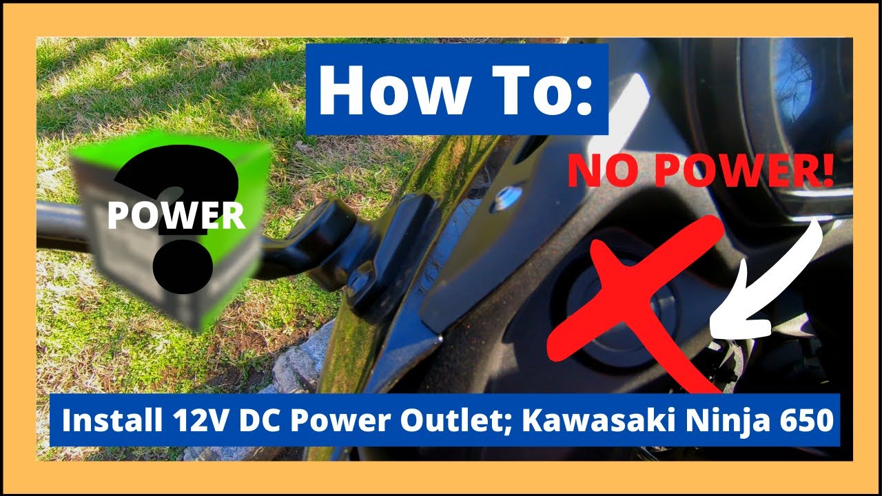 How To Install 12V DC Power Outlet: Kawasaki Ninja 650 - YouTube