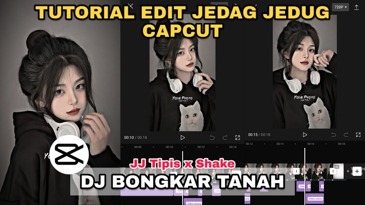 Tutorial Edit Jedag Jedug Capcut DJ BONGKAR TANAH || JJ Tipis x Shake ...