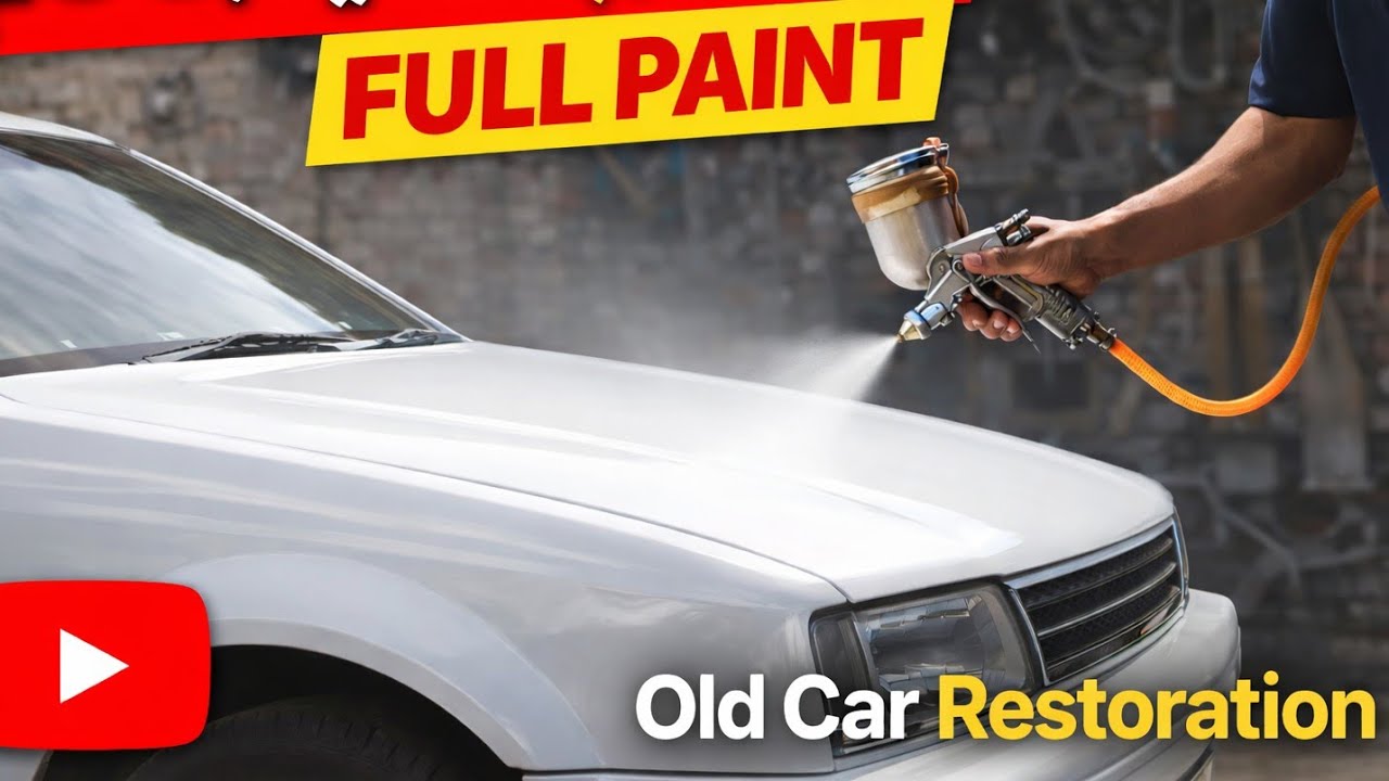 Old Car Restoration | Full Car Paint Process | Complete Car Repainting ...