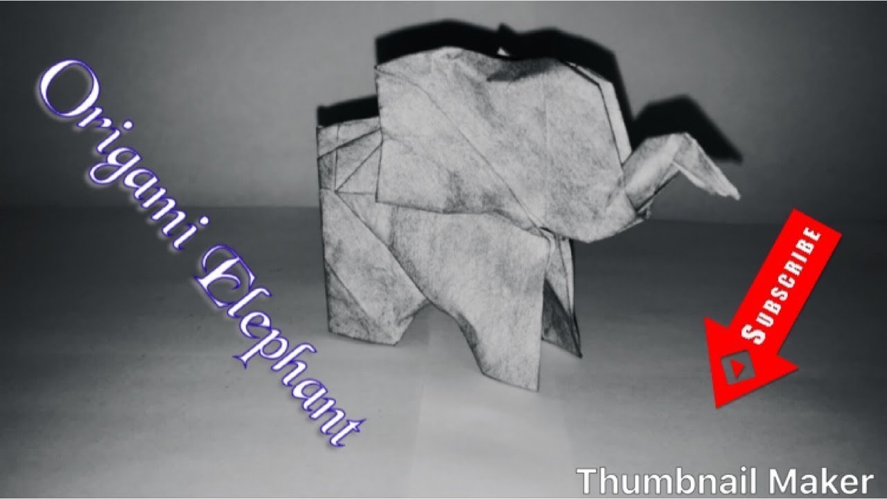 How to make a Hard Origami Elephant!!! Tutorial. - YouTube