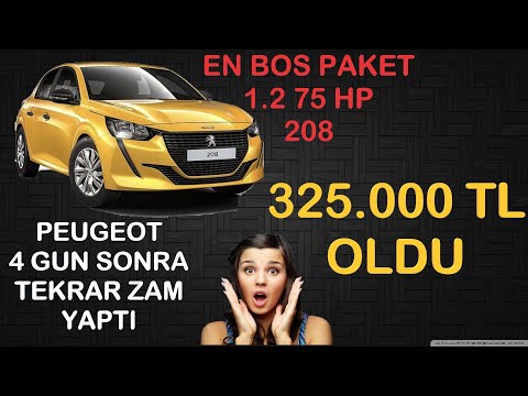 YENİ ZAMLA EN UCUZ PEUGEOT 208  1.2 75 HP 325.000 TL OLDU|İNANALIR GİBİ DEĞİL|