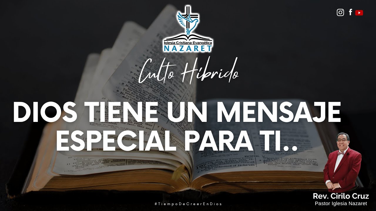 En vivo - Dios tiene un mensaje especial para ti- Rev. Cirilo Cruz ...