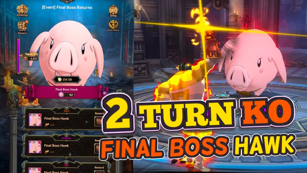 WHY NOT 2 TURN FINAL BOSS HAWK!? ULTRA FAST GUIDE! 7DS Grand Cross ...