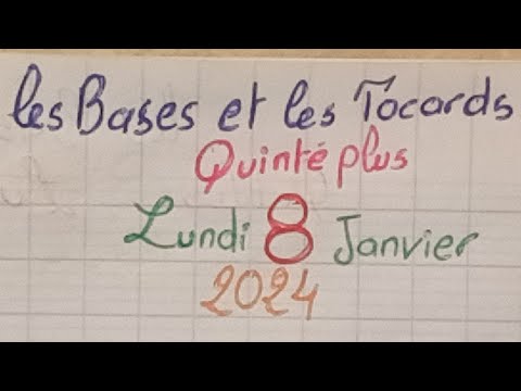 Les bases et les tocards quinté plus lundi 8 janvier 2024 - YouTube