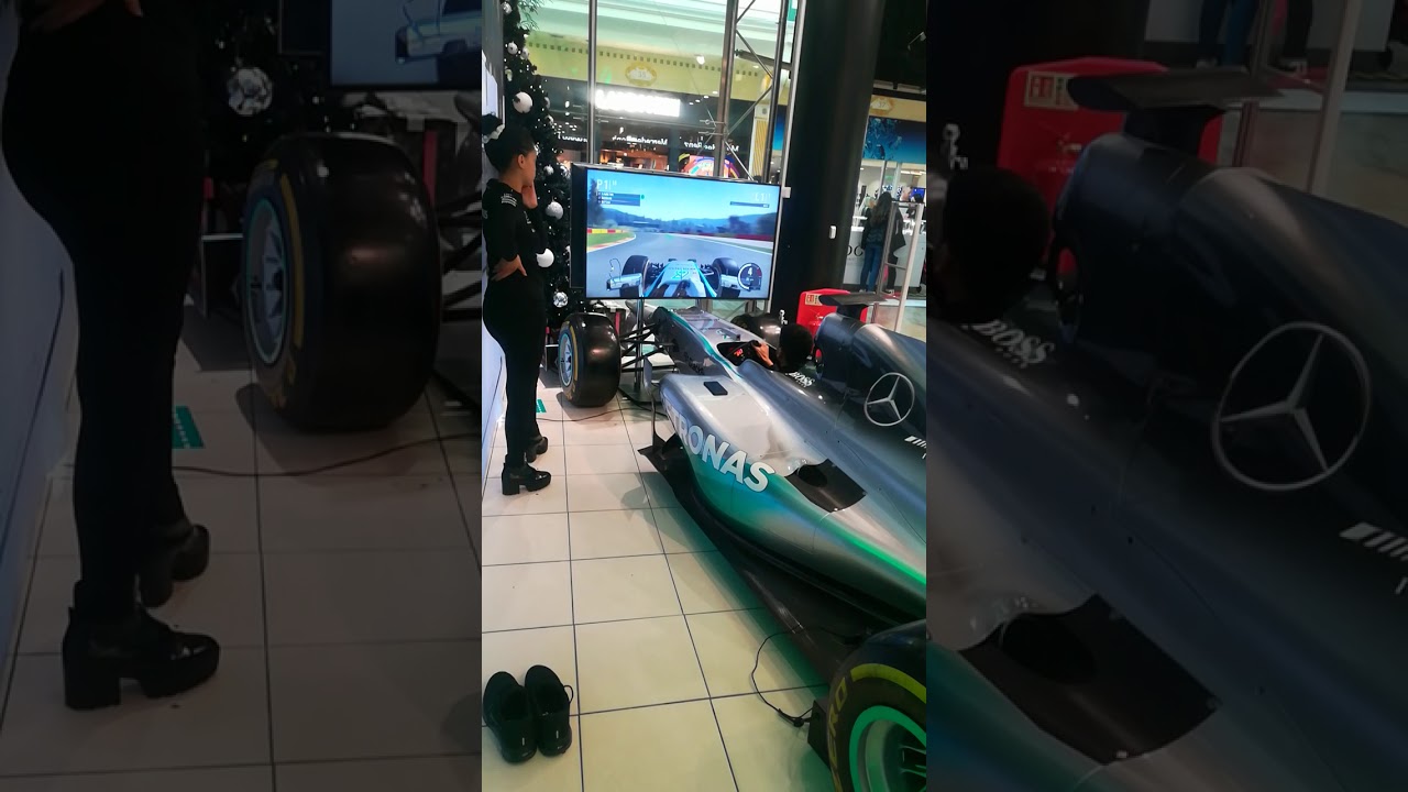 F1 Mercedes Racing Simulator in Mercedes Pop Up Store UK Manchester ...