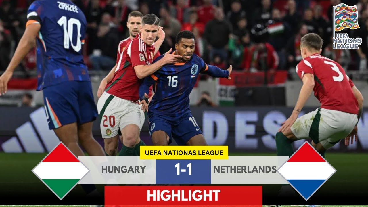 Hungary 1-1 Netherlands: Nations League Draw in Budapest - YouTube