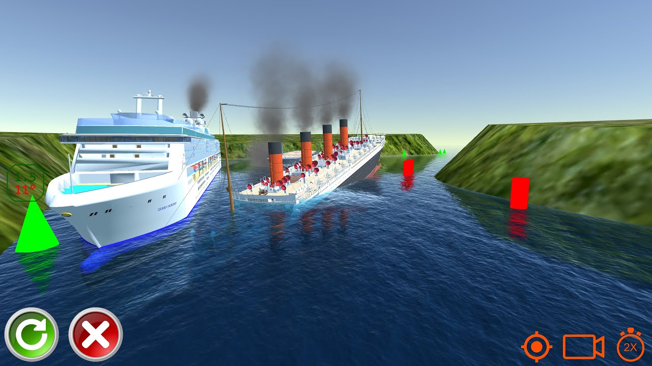RMS Aquitania almost hit Cruise Ship - Ship Handling Simulator - Ship ...