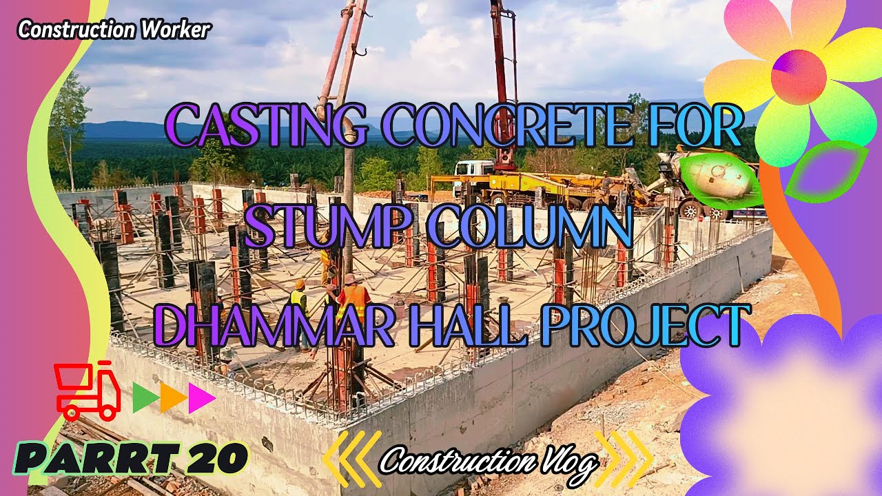 Casting Concrete for stump column Ep20 #construction #architecture # ...
